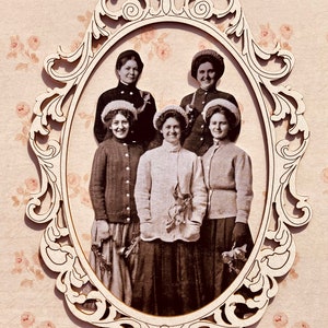 Vintage Cutout Round Frames Set. Two Antique Style Chipboard Oval ...