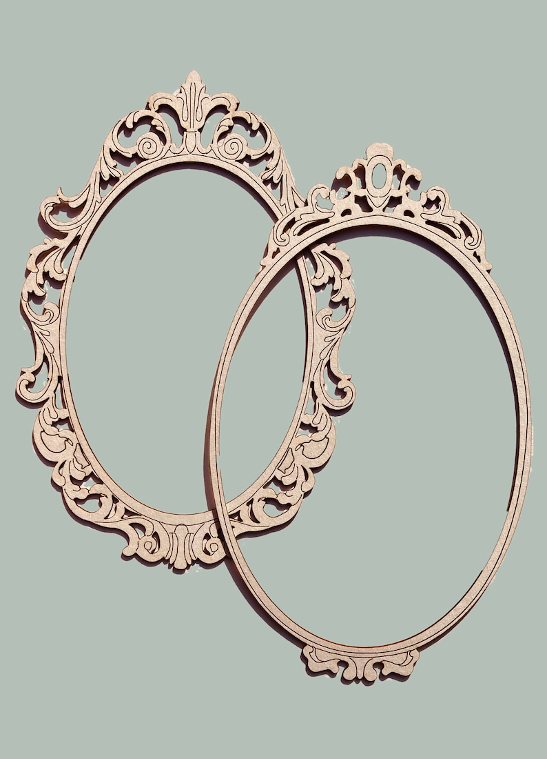 Vintage Cutout Round Frames Set. Two Antique Style Chipboard - Etsy