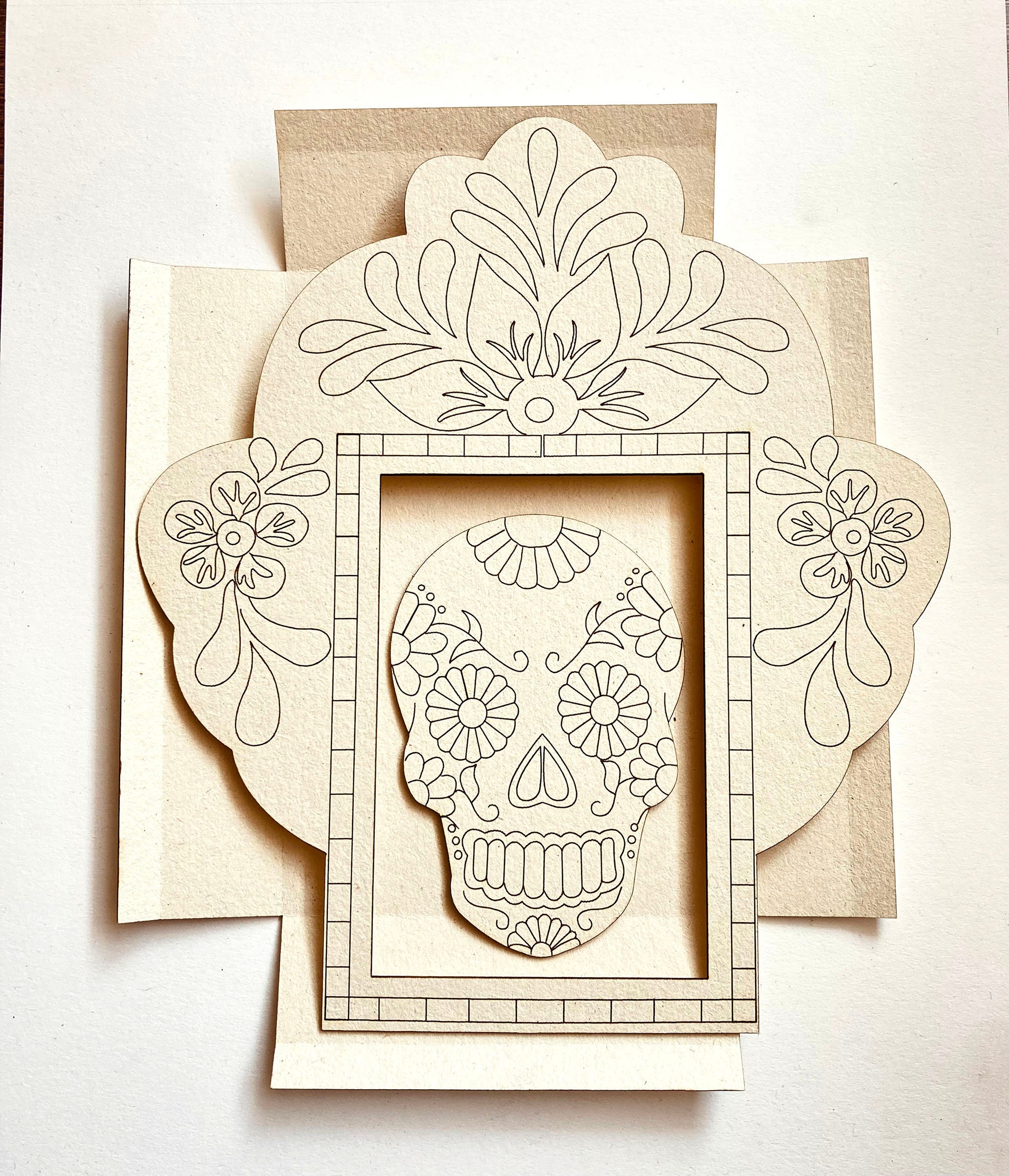 Mexican Laser Cut Shadow Box With a Skull. Mexican Folk Art - Etsy
