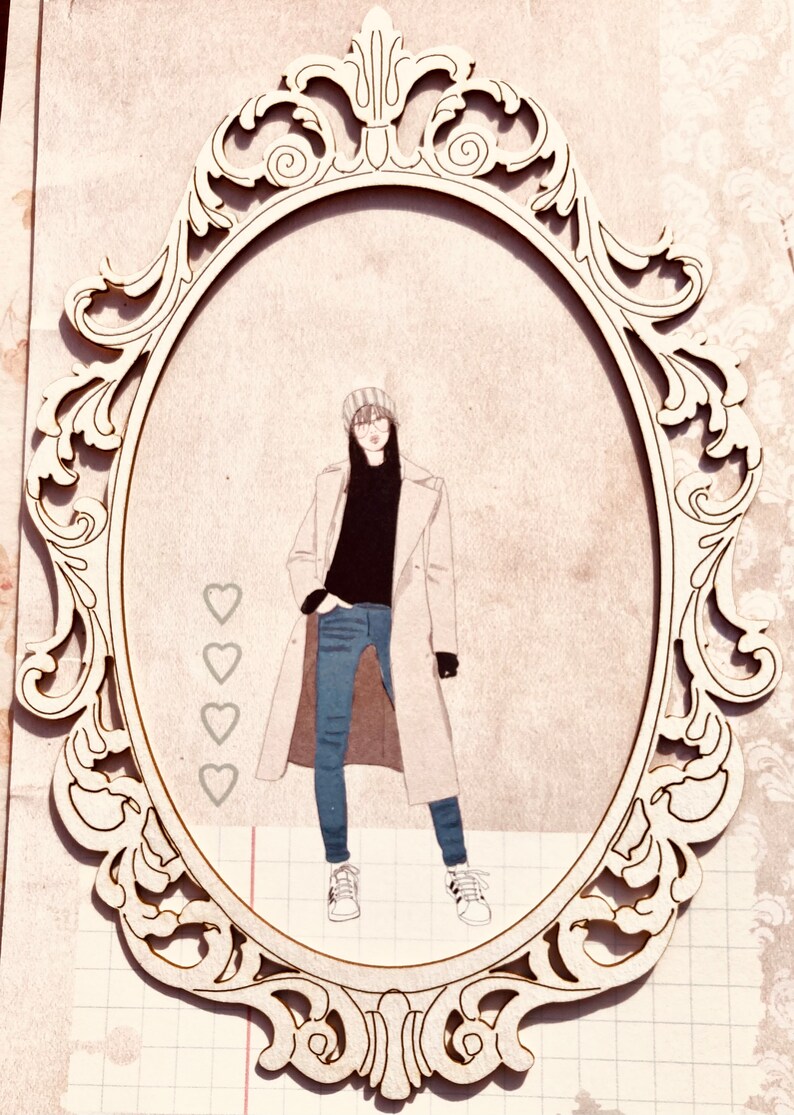 Vintage Cutout Round Frames Set. Two Antique Style Chipboard - Etsy