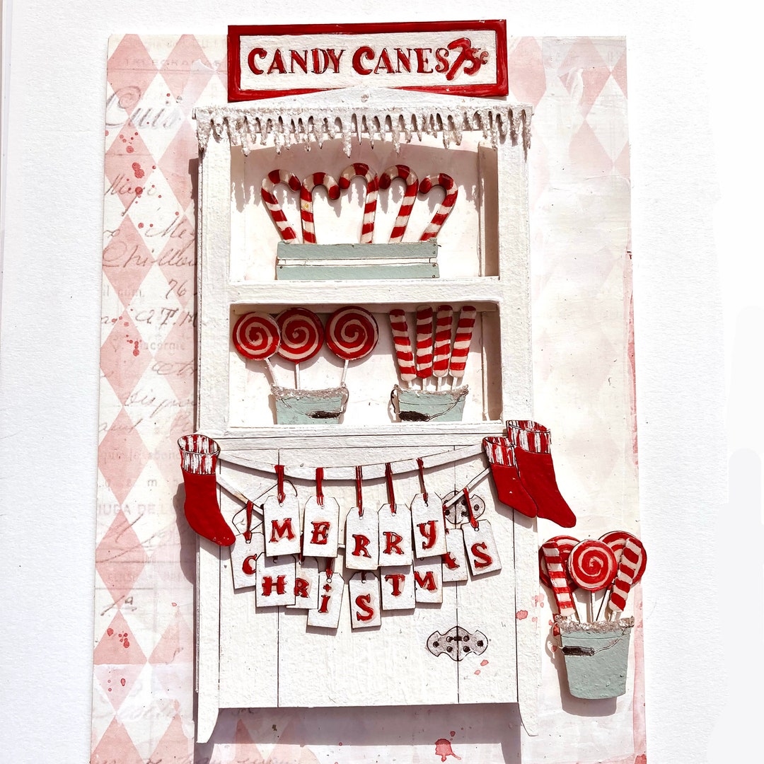 SVG Candy Cane Shop Diy Kit. Digital Christmas Home Decor Collection ...