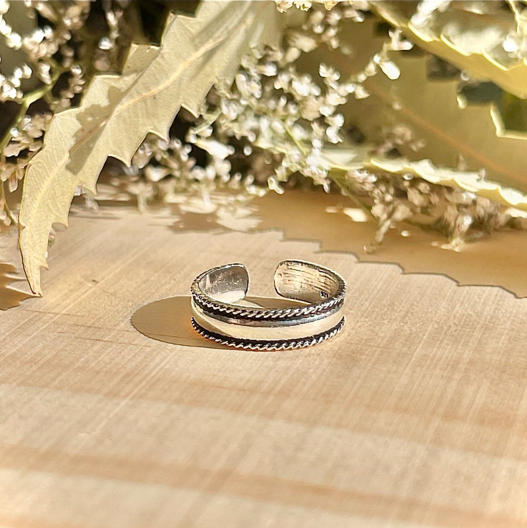 Silver Toe Ring, Sterling Silver, Toe Rings for Women, Fitted Toe Ring ...