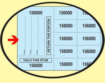 500 Chinese Auction /penny Sale /tricky Tray Tickets made in US FREE ...