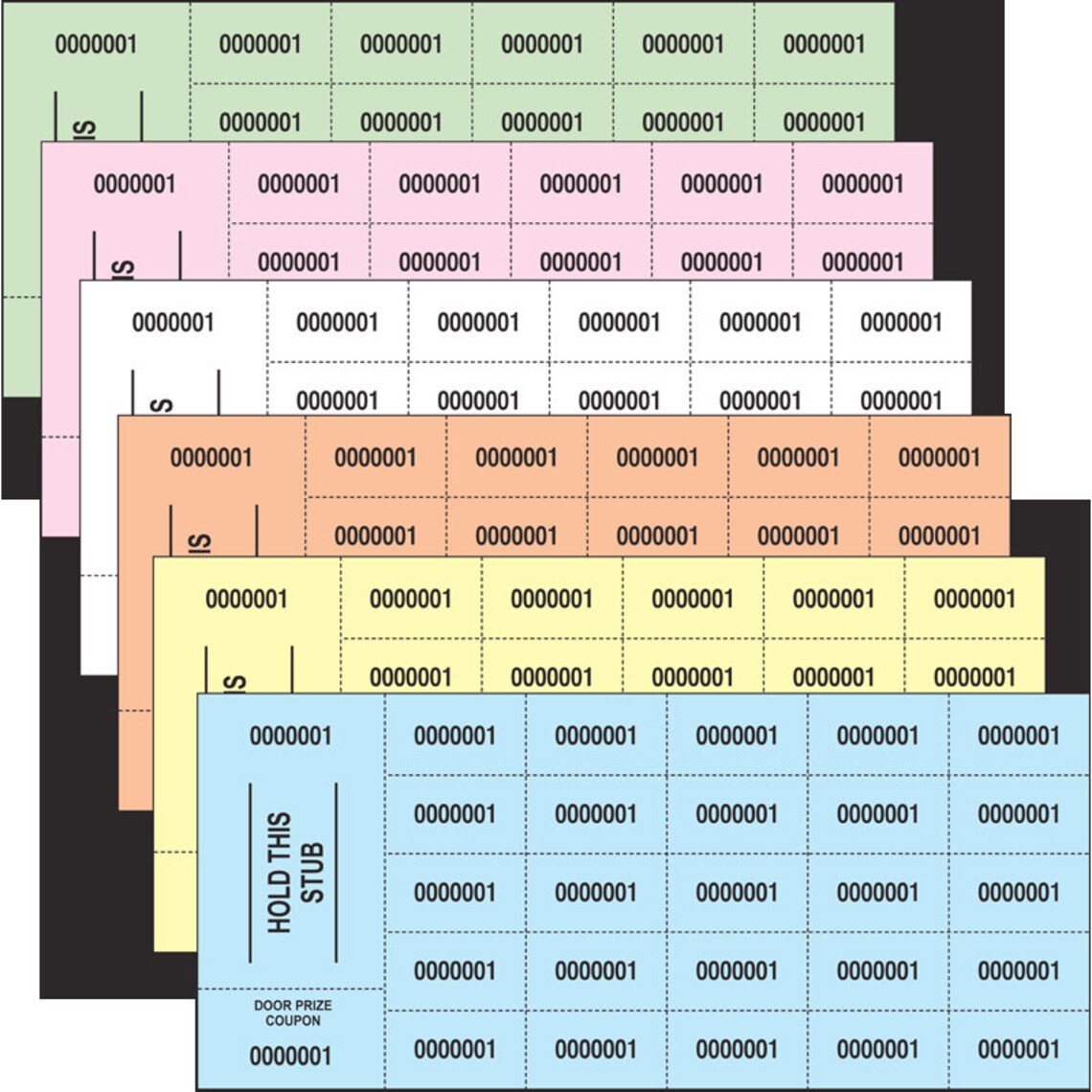 500 Chinese Auction /penny Sale /tricky Tray Tickets -made in US - FREE ...