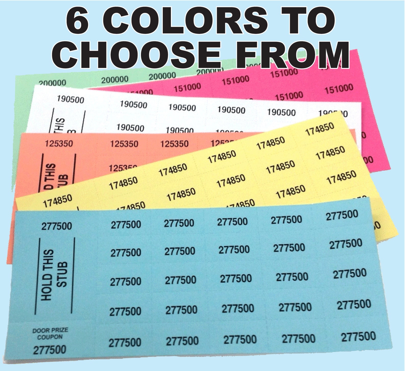 500 Chinese Auction /penny Sale /tricky Tray Tickets -made in US - FREE ...