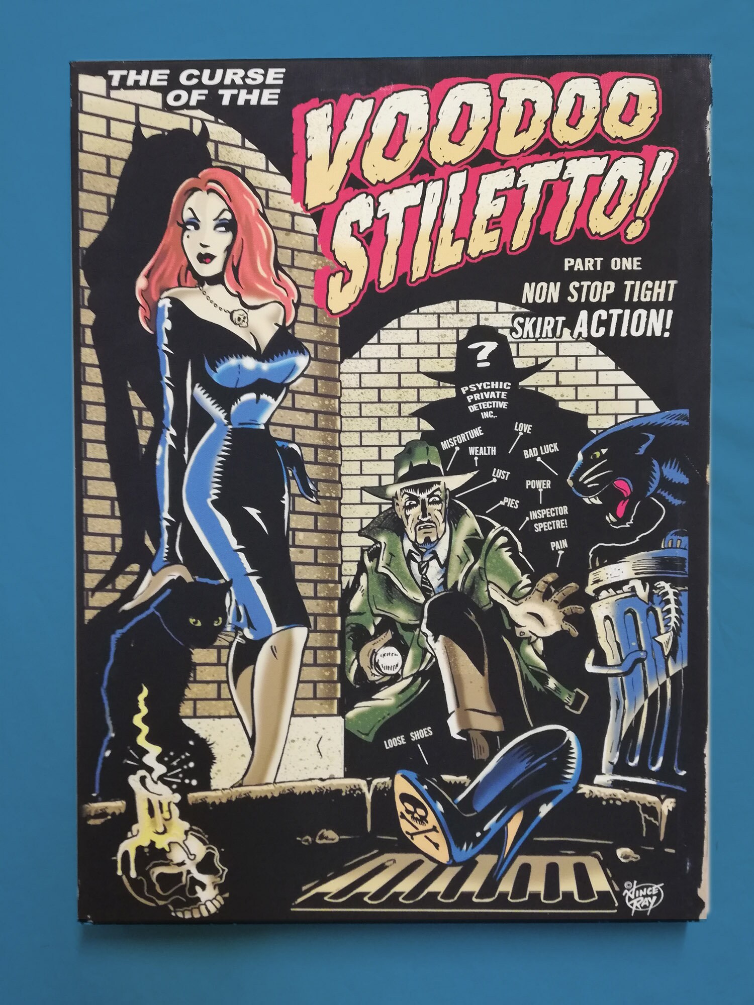 Vince Ray Canvas Print, Voodoo Stiletto, Lowbrow Art - Etsy