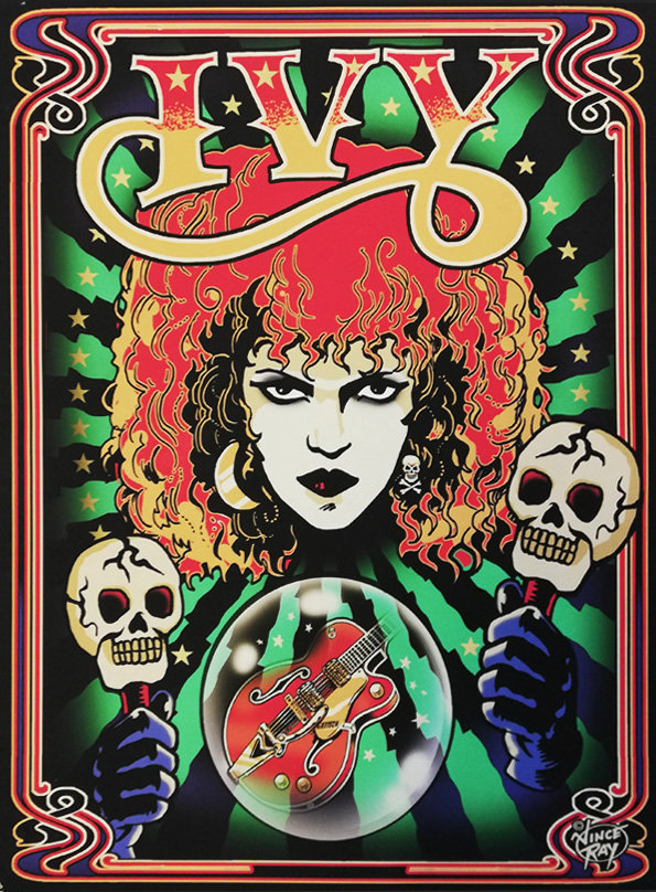 Vince Ray Print on Canvas of Poison Ivy From Legendary Band the Cramps ...