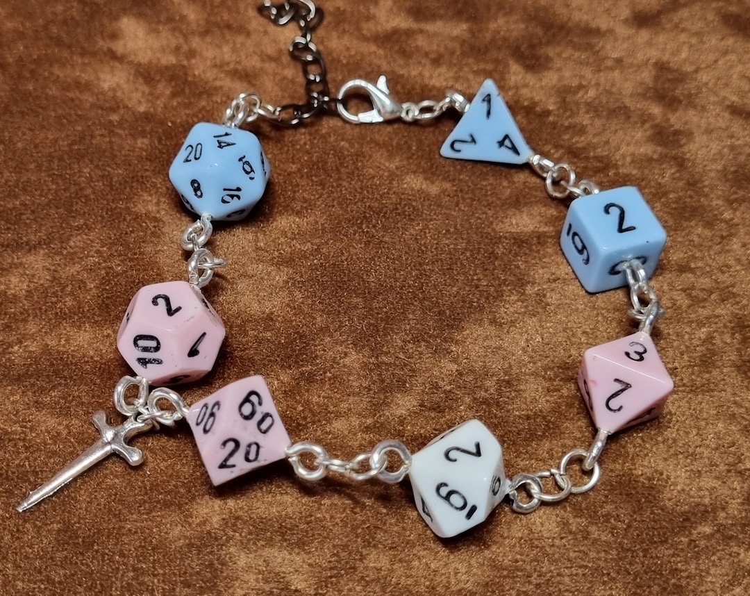 Trans Pride Dnd Dice Bracelet - Etsy