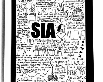 Sia poster | Etsy