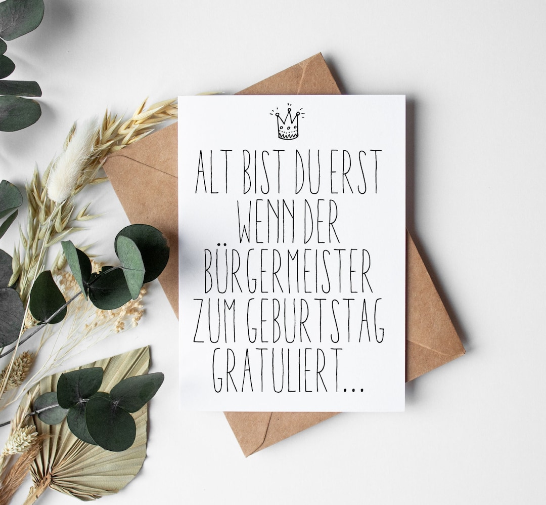 Congratulations Postcard – Funny Birthday Card With a Mayor's Saying ...