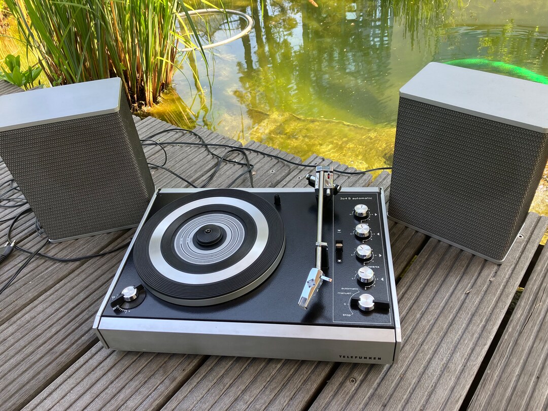 TELEFUNKEN Type 304 S Automatic Record Player Vintage 70s Loudspeaker ...