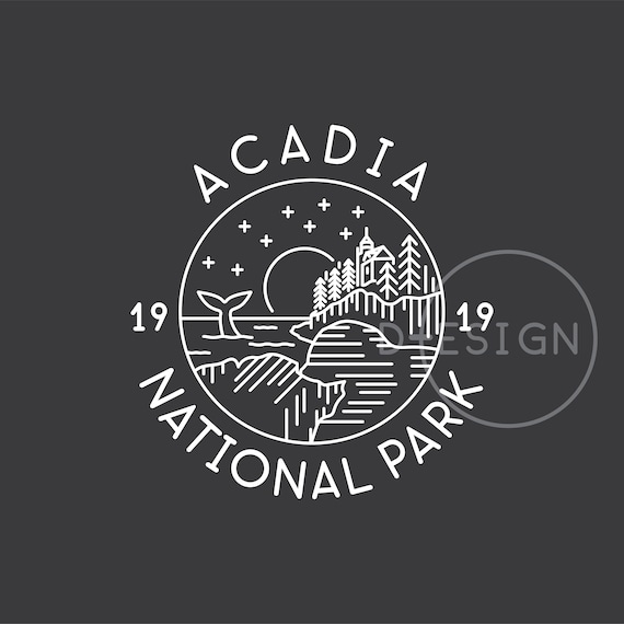Acadia National Park Est. 1919 .svg File .dxf File .png - Etsy