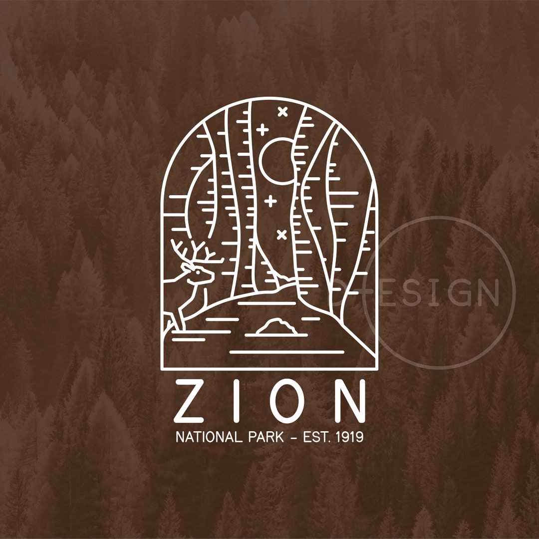 Zion National Park Est. 1919 SVG, Zion National Park EPS, Zion National ...