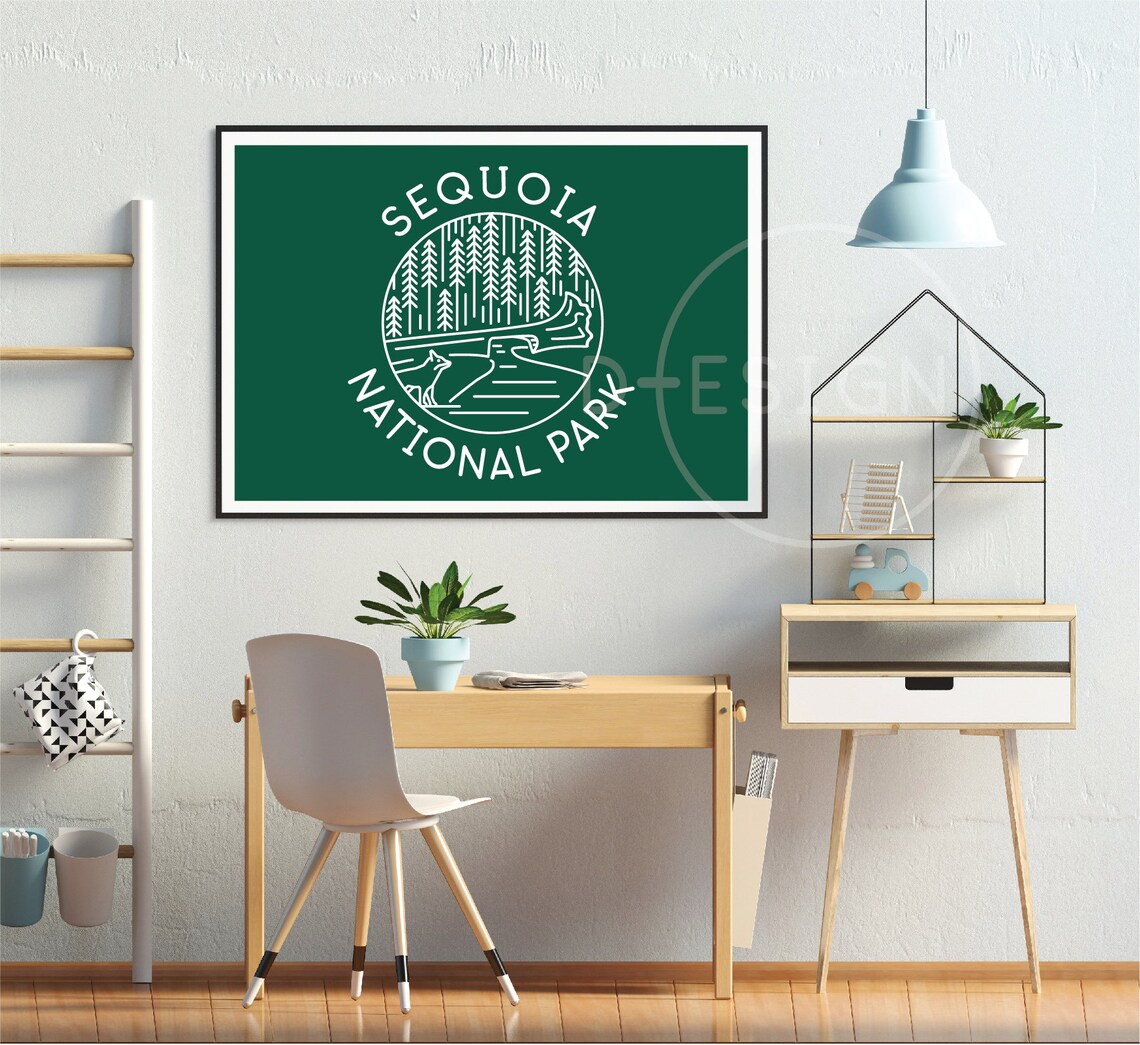 Sequoia National Park Est. 1890 Line Art (digital Files) - Etsy