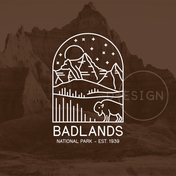 Badlands National Park Est. 1939 .svg .png .eps .dxf Cut - Etsy
