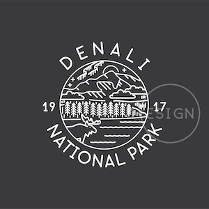 Denali National Park Est. 1917 .svg File, .dxf File, .png File, . Eps ...