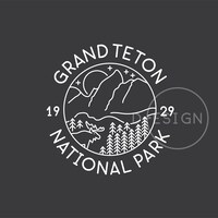 Teton Mountain Outline SVG Digital Cut File | Rocky Mountain Range ...