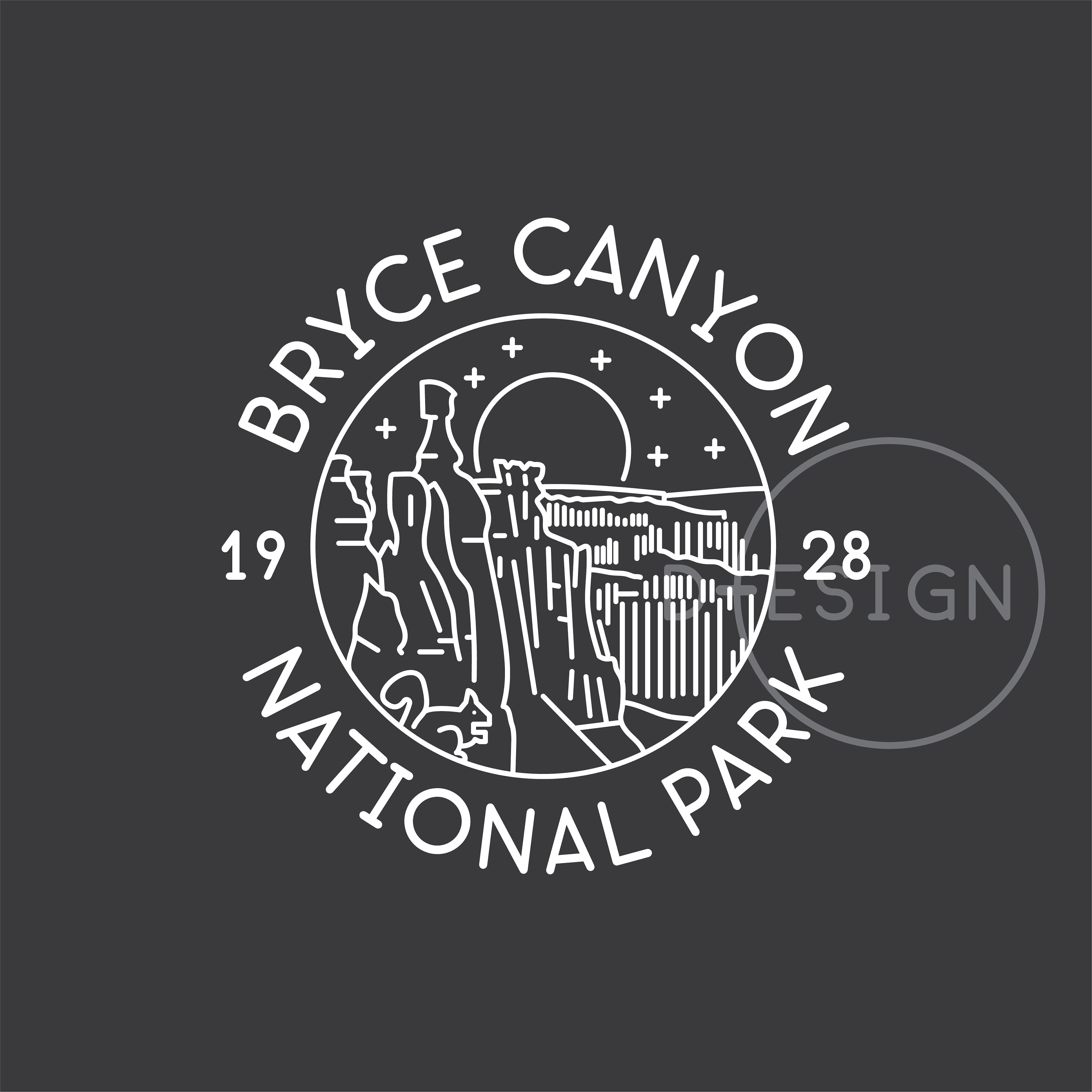 Bryce Canyon Clipart Black
