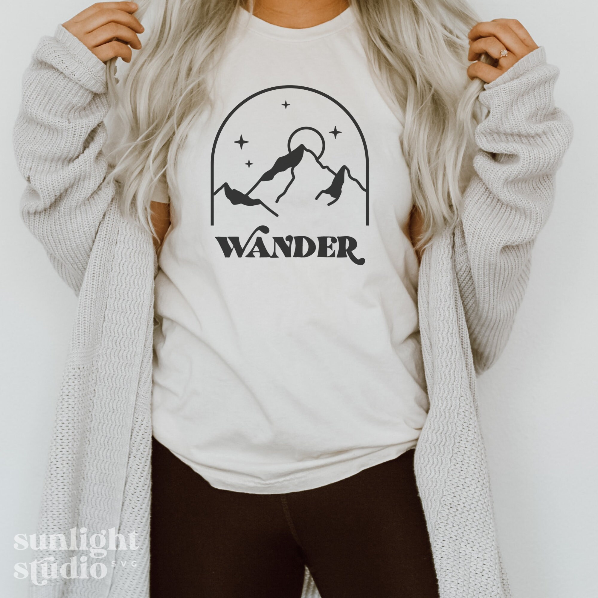 Wander SVG Mountains SVG Adventure Awaits SVG Hiking Svg | Etsy