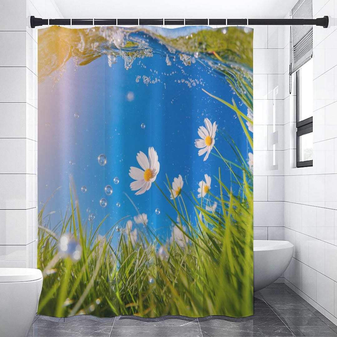 Future Aero Shower Curtain Floral Photo Print - Etsy