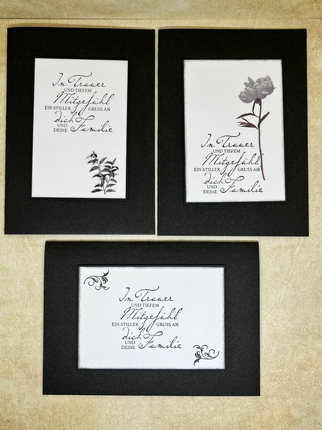 Mourning Card Condolence Card Handmade - Etsy