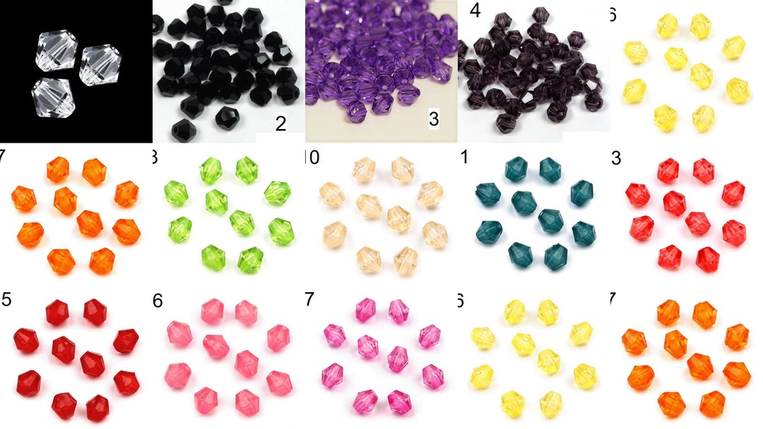 10g ca.350 Bicone Double Cone Beads DIY Crystal Beads Sale - Etsy
