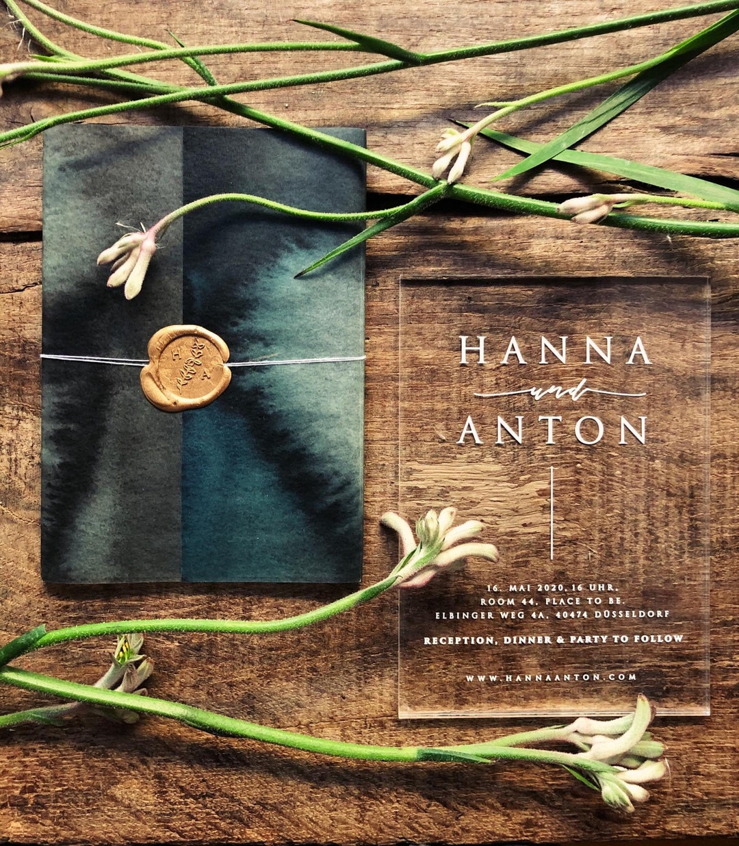 Acrylic Glass Invitation - Etsy