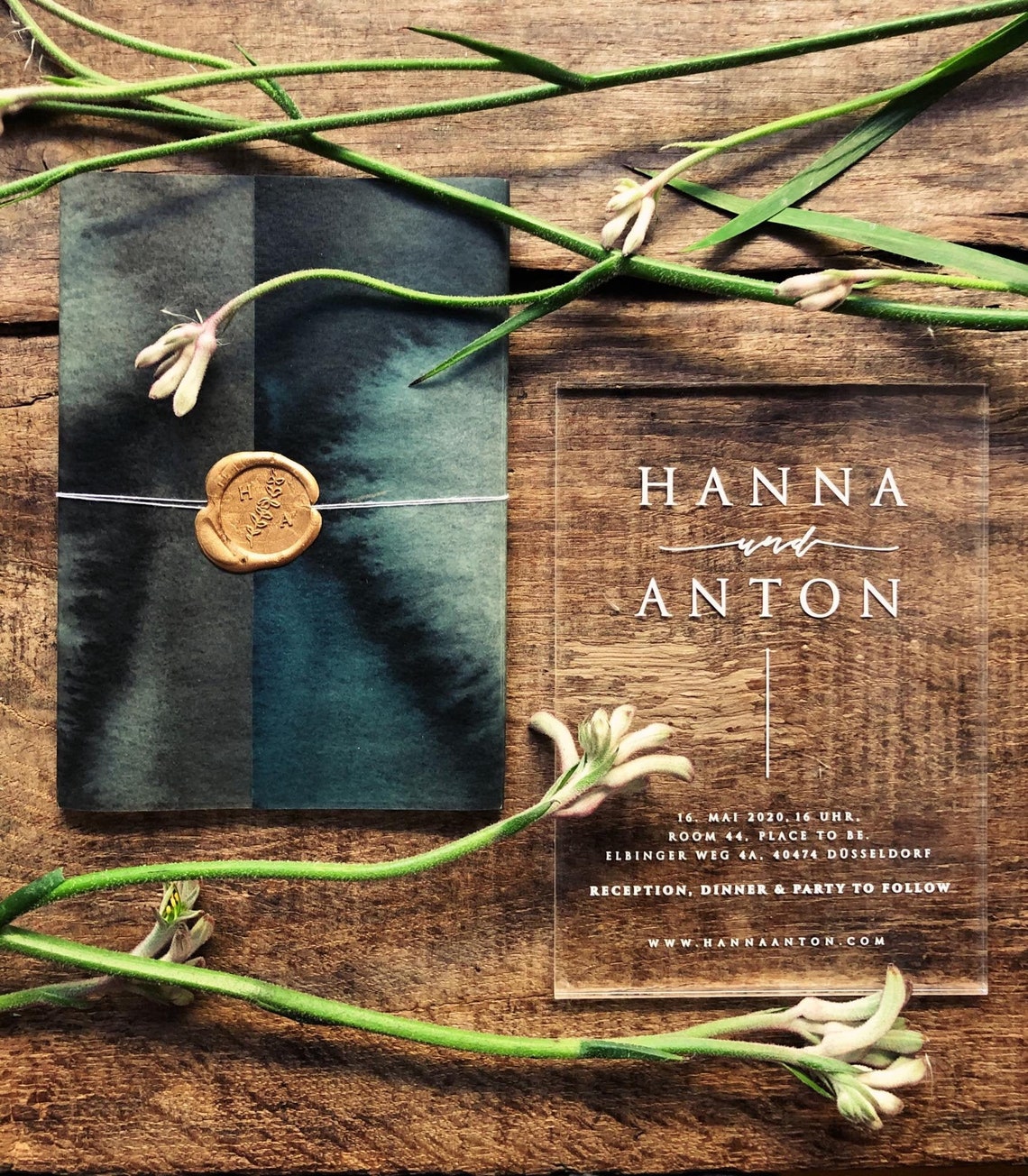 Acrylic Glass Invitation - Etsy