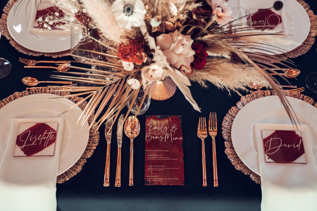 Menu Card Acrylic Coloured - Etsy
