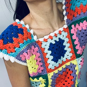 Granny Square Open-back Summer Top DIY Crochet Pattern - Etsy
