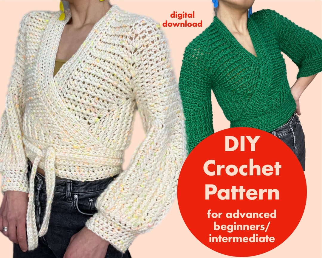 Ribbed Wrap Top DIY Crochet Pattern - Etsy
