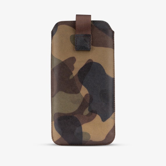 Camo iPhone 8 plus case leather iPhone case Green Brown iPhone | Etsy