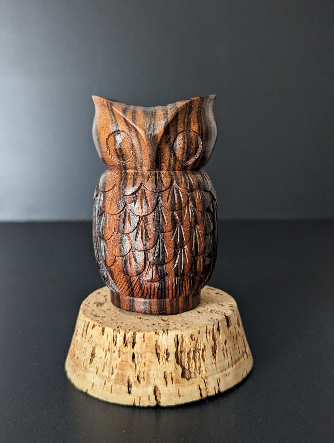 Small Vintage Carved Owl Figurine Collectible Wooden Owl - Etsy