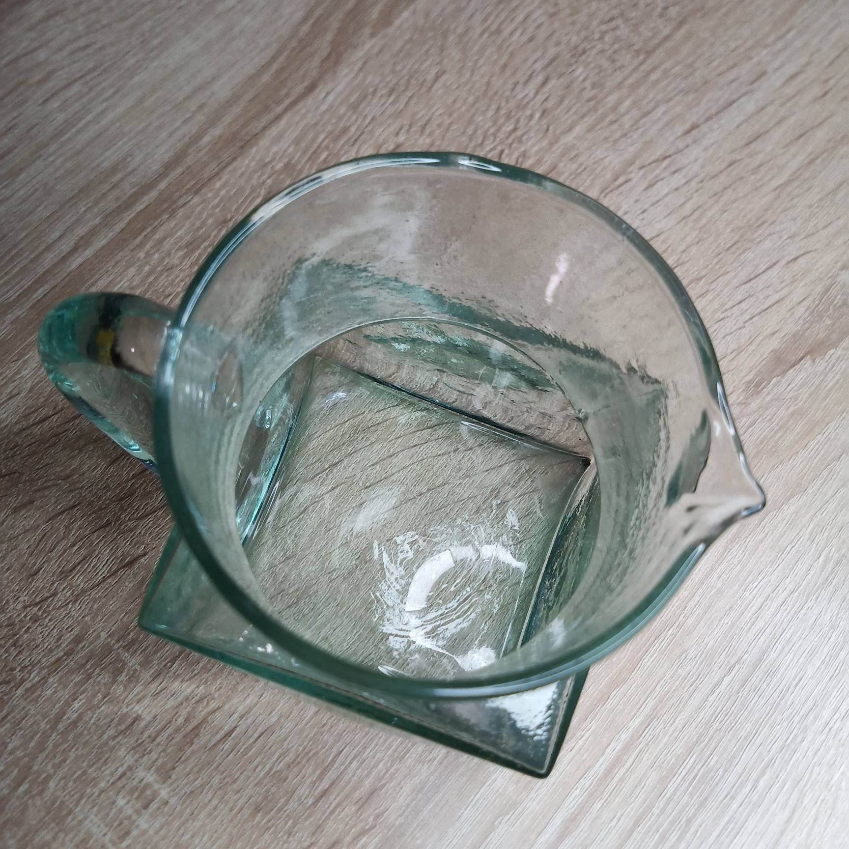 Midcentury Modern Thick Green Glass Pitcher Possible Le - Etsy