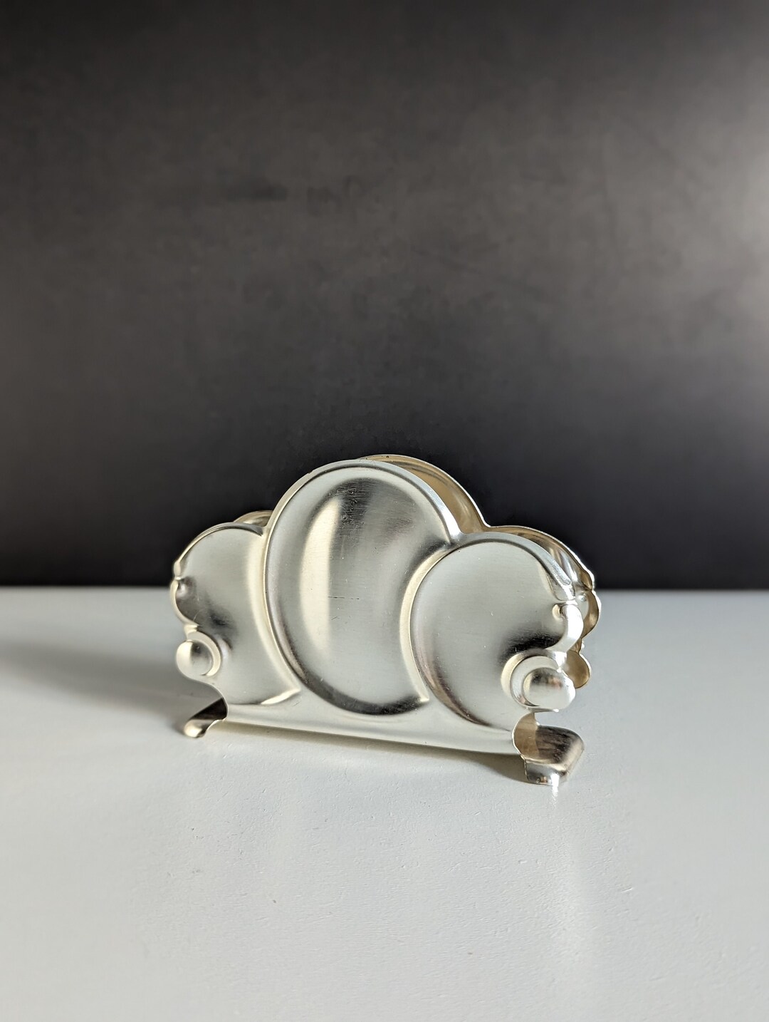 Shiny Silver Plated Napkin Holder, Midcentury Style Serviette Stand - Etsy