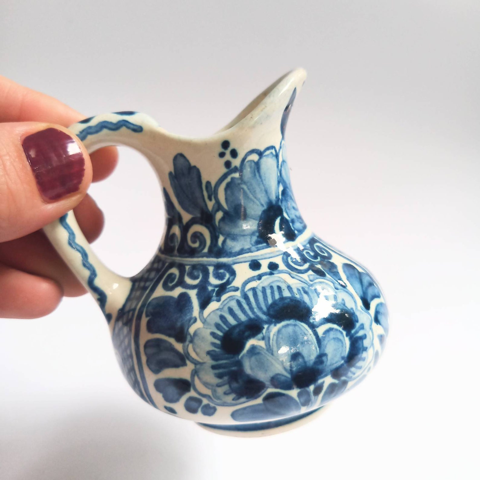 Small Delft Blue Pitcher With a Handle Dutch Handpainted - Etsy