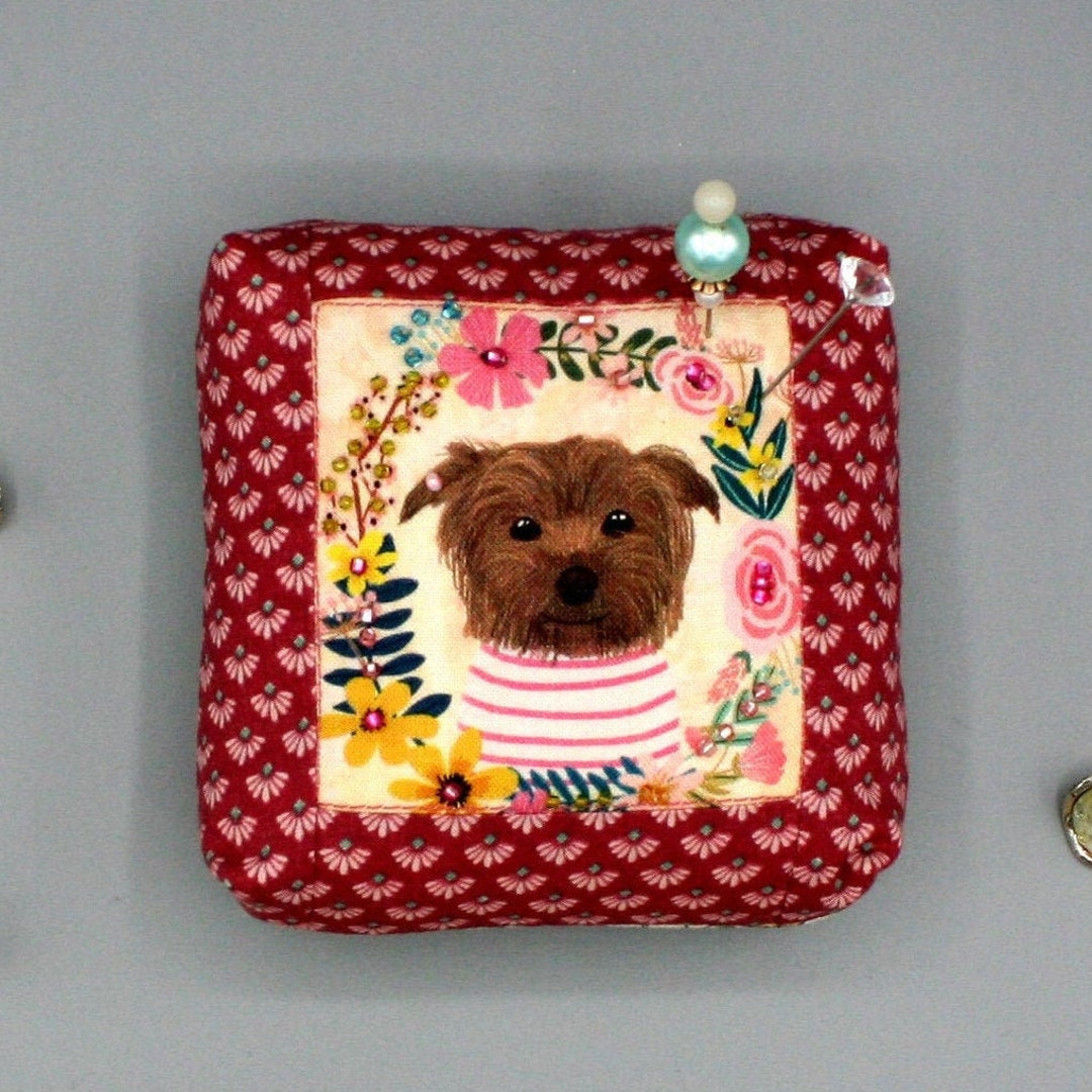 Cute Brown Dog Puppy Pincushion Pin Cushion Pinkeep - Etsy