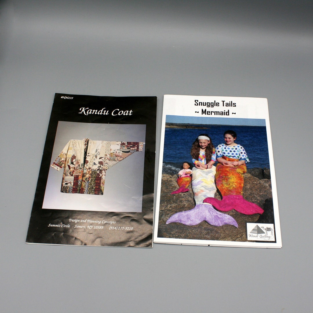 Mermaid & Coat Quilt Pattern Bundle of 2 Fun Quilting Patterns, Mermaid ...