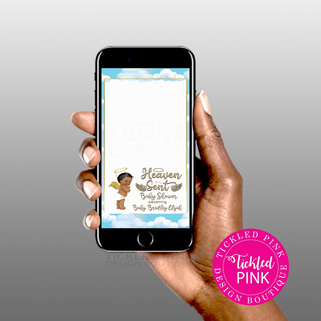 Heaven Sent Baby Shower Snapchat Filter. Geofilter. Design - Etsy