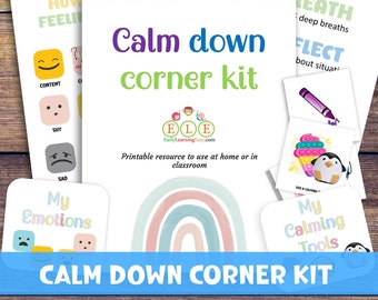 20 Calm Down Corner Posters Sign Kit Calming Decor Print Counsellor ...