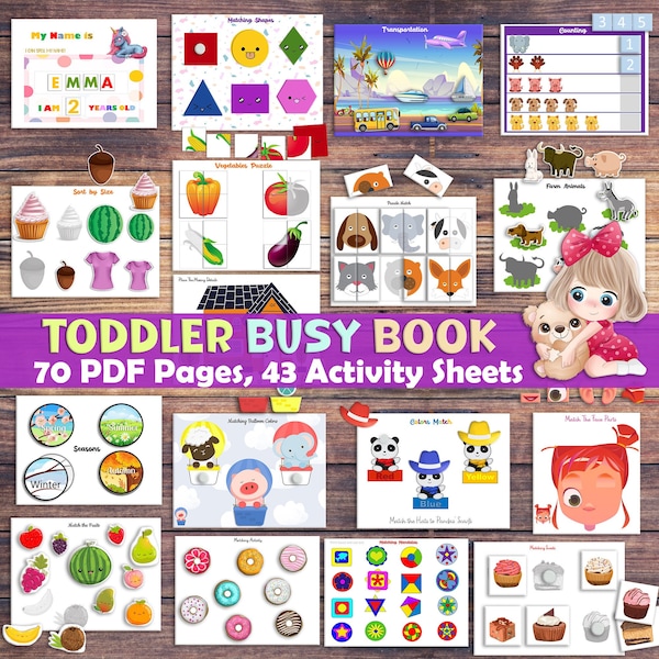 Toddler Busy Book - Etsy