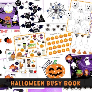 Halloween Busy Book Printable Toddler Learning Book Fall Quite Book ...