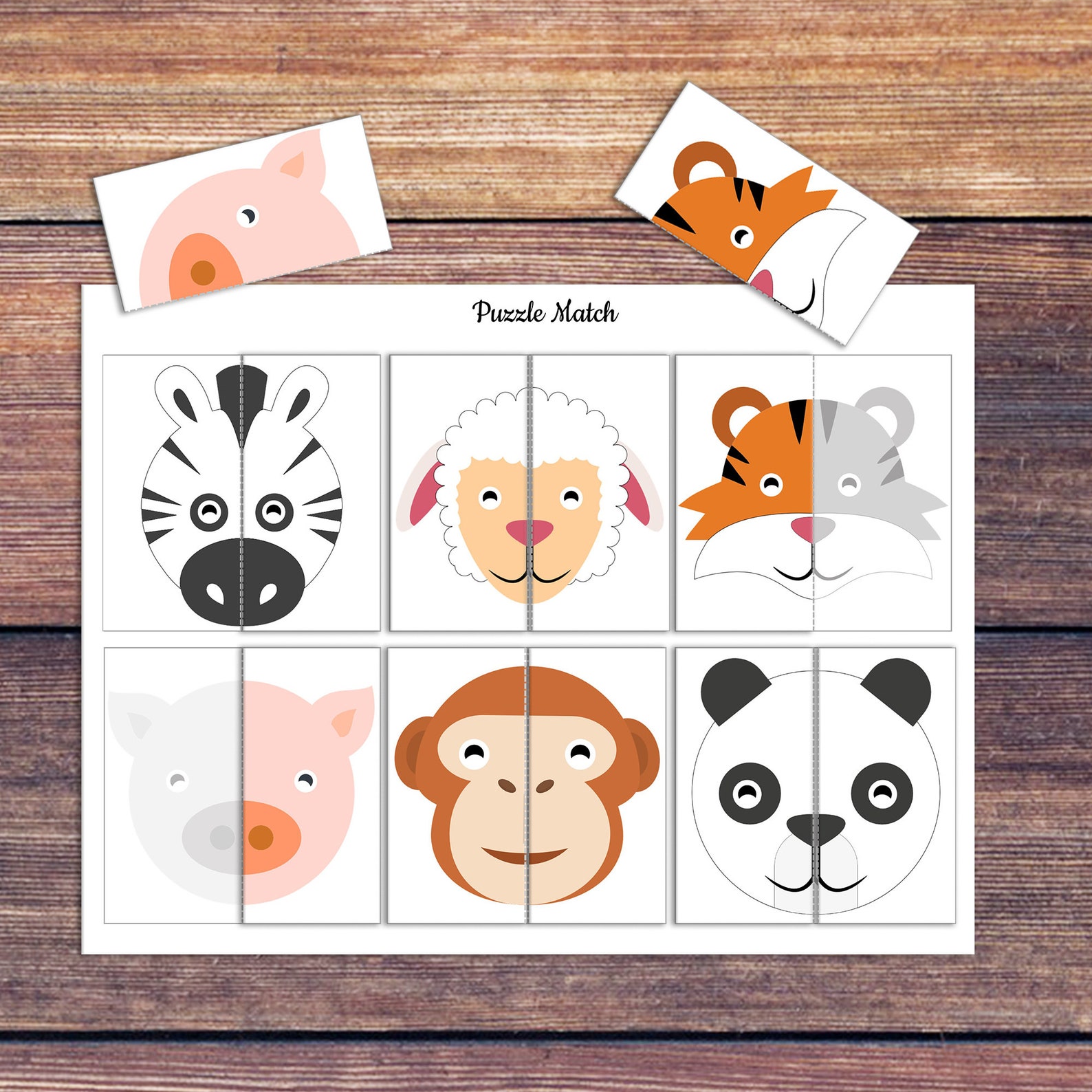 Toddler Busy Book Printable. Matching Activities for Preschooler ...