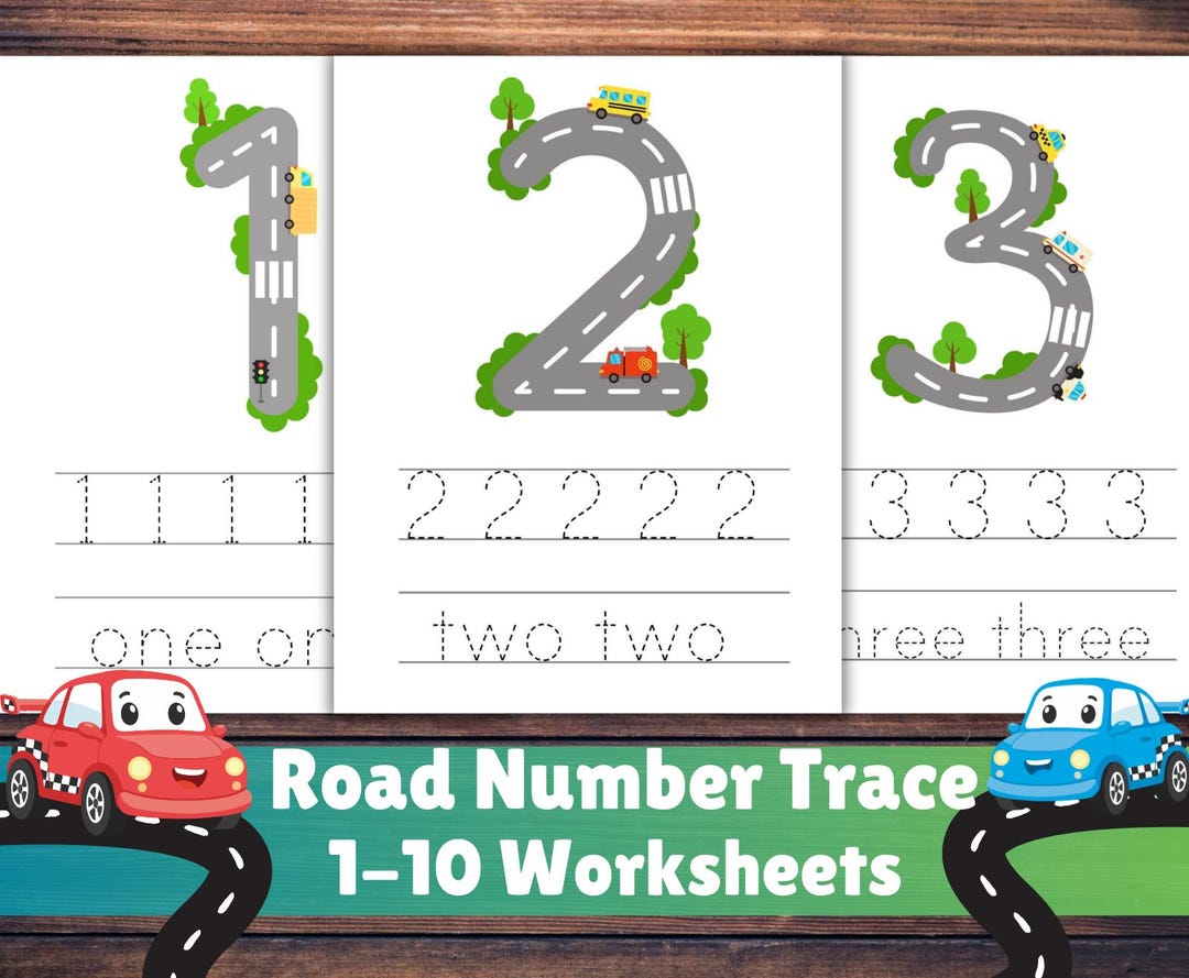 Cars Preschool Number Tracing Worksheets, Traceable Numbers, Worksheets ...