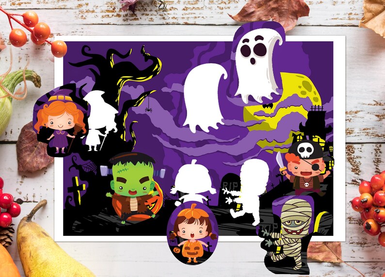 Halloween Busy Book Printable Toddler Learning Book Fall Quite Book ...