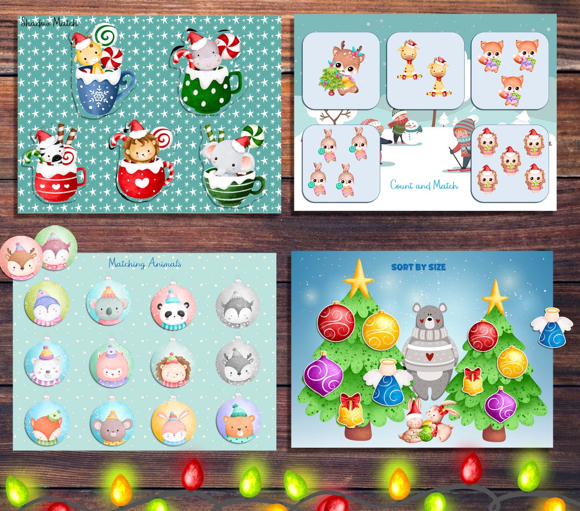 Christmas Busy Book. Preschool Toddler Printable Learning Binder ...