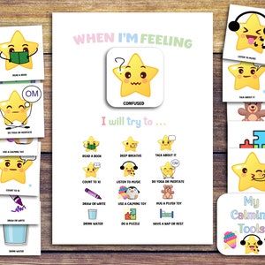 Calm Down Corner Kit Star. Calming Strategies for Kids. Emotional ...