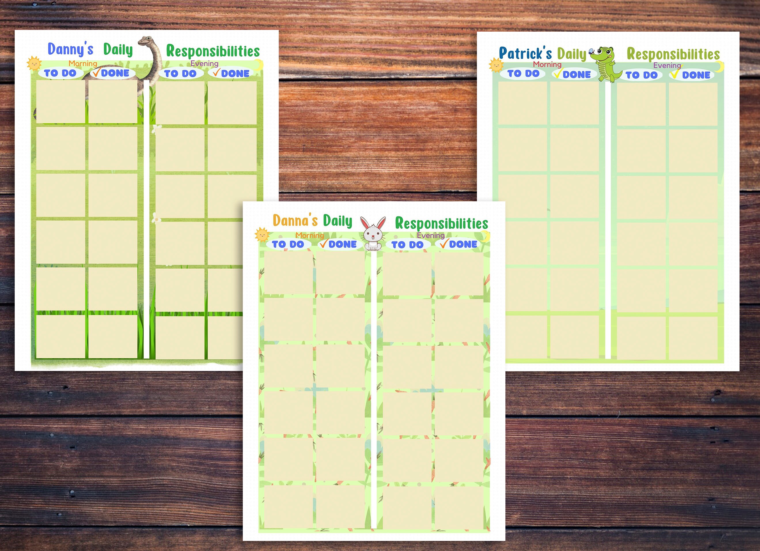 Visual Daily Routine Chart With Cards Morning Evening Schedule for Kids ...