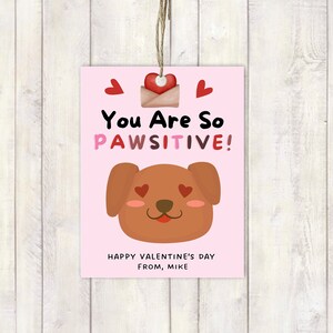 Editable Printable Puppy Valentine's Day Cards Kids School DIY Puppy ...