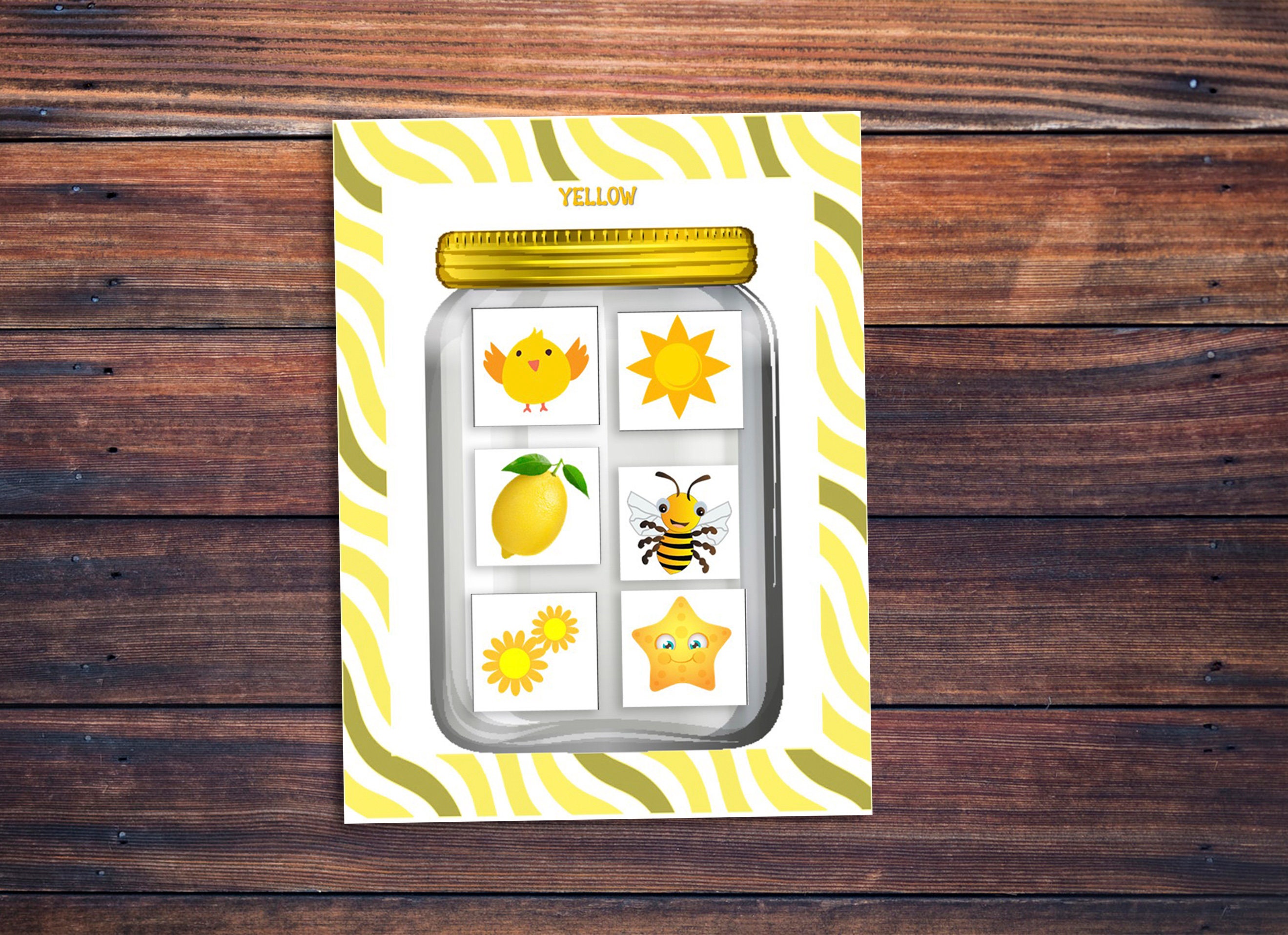 Color Sorting Jars, Learning Colors, Busy Book Printable, Toddler ...